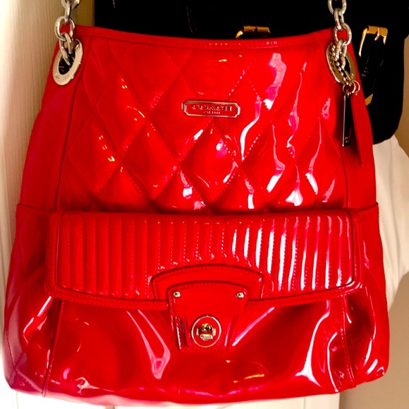 Coach | Bags | Coach Red Patent Leather Purse Brand New | Poshmark
